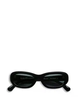 SUN BUDDIES Miuccia Oval-frame Sunglasses - Black