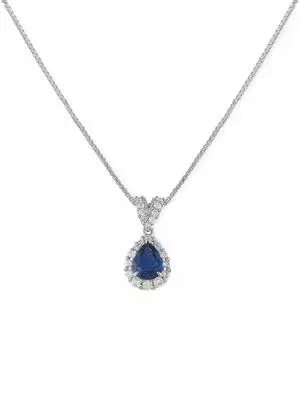 LB EXCLUSIVE Sapphire And Diamond Necklace - Silver
