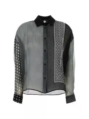 Ermanno Scervino Patchwork-print Silk Shirt