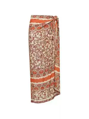 Malìparmi Paisley-print Wrap Skirt - Neutrals