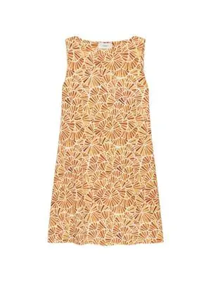 Malìparmi Shell Printed Flared Dress - Orange