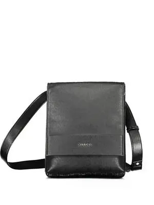 Calvin Klein Monogram-embossed Shoulder Bag - Black