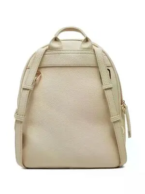 MARIO VALENTINO Embossed-logo Pebbled Backpack