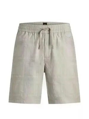 BOSS Checked Shorts With Drawstring