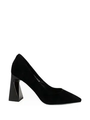 LINDA BAUMANN Pointed-toe Sculptural-heel Pumps