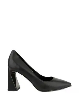 LINDA BAUMANN Pointed-toe Sculptural-heel Pumps