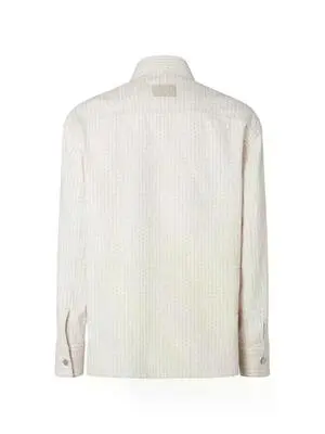 Fendi Logo-patch Striped Shirt
