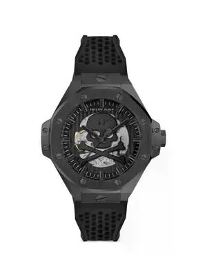 Philipp Plein 44mm Skeleton Automatic Watch - Black