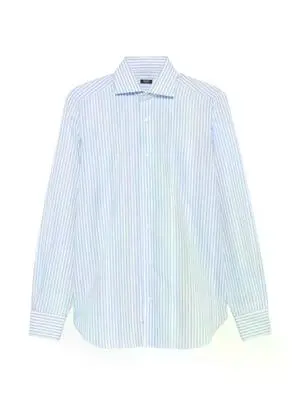 BARBA NAPOLI Striped Classic-collar Shirt