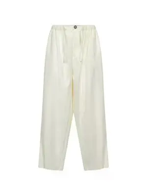 ROSE BURRITO Drawstring-waist Trousers - Neutrals