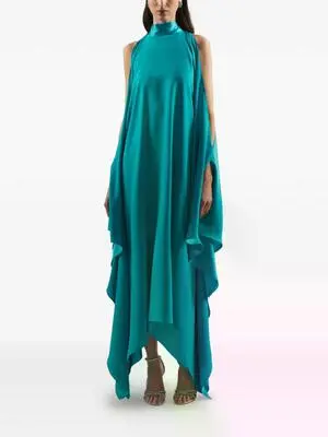 TALLER MARMO Asymmetric Draped Cape Dress