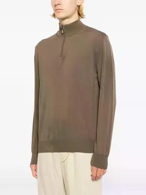 Canali Stand-collar Zip-up Sweater