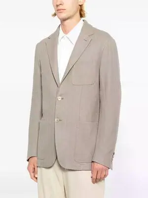 Canali Herringbone Blazer - Grey