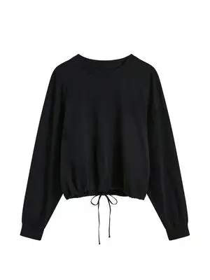 ST. AGNI Long-sleeve Drawstring Hem Sweatshirt