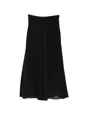 FORTE_FORTE Zip-fastening Midi Skirt - Black