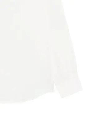 MC2 SAINT BARTH Naxos Mandarin-collar Long-sleeved Shirt - White