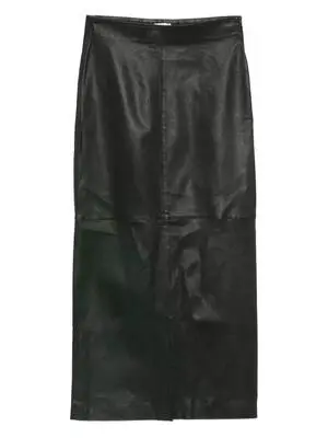 ALYSI Leather Straight Skirt