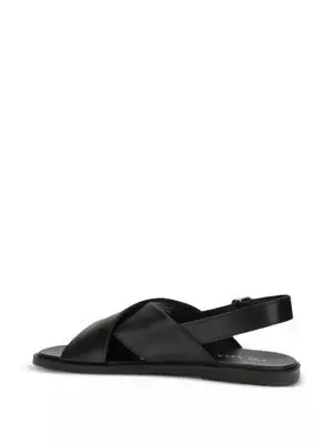 Prada Saffiano Criss-cross Sandals