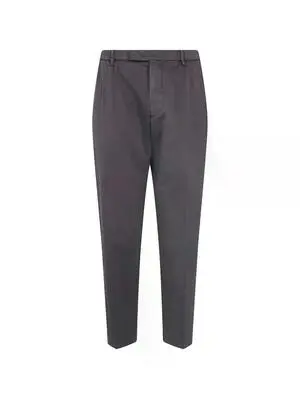 MICHAEL COAL Straight-leg Cotton Trousers - Brown