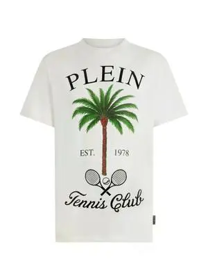Philipp Plein Logo-lettering T-shirt - Neutrals