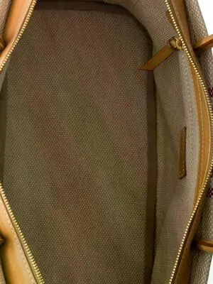 Prada Large Canvas And Leather Shopping Bag - Neutrals