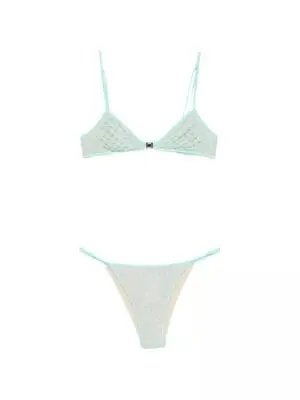 Missoni Metallic-Effect Bikini Blue