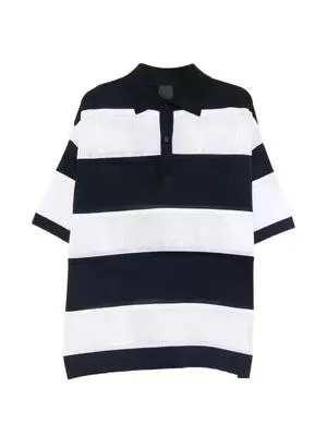 JUUN.J Buttoned Striped Polo Shirt
