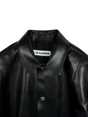 JIL SANDER Elasticated-hem Leather Jacket