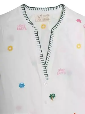 MC2 SAINT BARTH Liona Embroidered Blouse