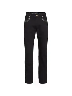 BILLIONAIRE Crocodile-effect Trim Jeans