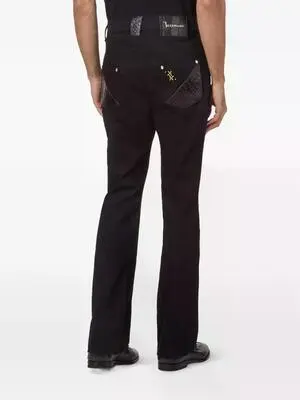 BILLIONAIRE Crocodile-effect Trim Jeans