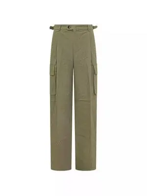 FOUND Hava Herringbone Pleated Cargo Trousers