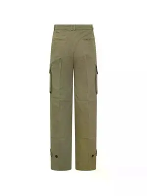 FOUND Hava Herringbone Pleated Cargo Trousers
