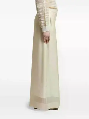 Peserico Wide-leg Trousers With Sheer Paneling