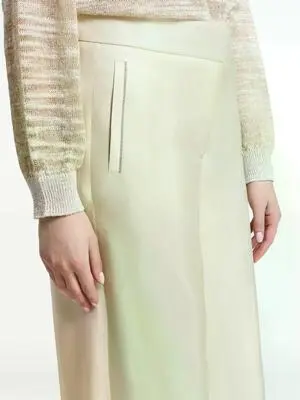 Peserico Wide-leg Trousers With Sheer Paneling