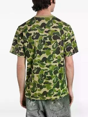 A BATHING APE Camouflage-print Logo-print T-shirt