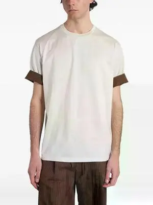 STATE OF ORDER Pinstripe-cuff T-shirt