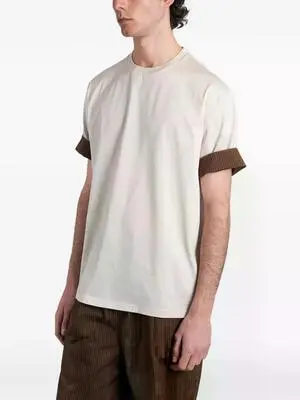 STATE OF ORDER Pinstripe-cuff T-shirt