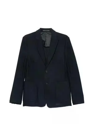 Giorgio Armani Honeycomb-knit Notch-lapel Blazer - Blue