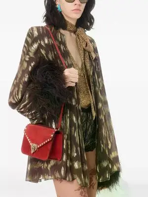 Valentino Garavani Rockstud Small Suede Crossbody Bag