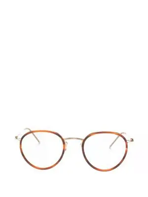 Oliver Spencer Tortoiseshell Round Frame Glasses - Brown