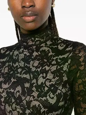Zimmermann Floral Lace High-neck Bodysuit