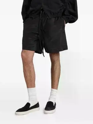 Fear Of God Crinkled Texture Wide Leg Drawstring Shorts