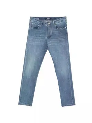 BARBA NAPOLI Faded-effect Slim-fit Jeans - Blue