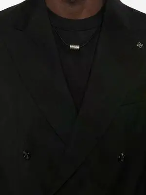Tagliatore Double-breasted Peak-lapel Jacket - Black