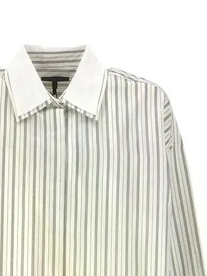 Rag & Bone Marin Striped Cropped Shirt - Neutrals
