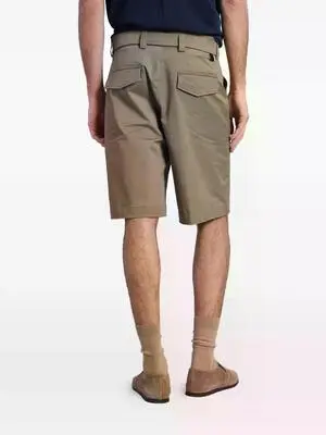 LOW BRAND Belted Twill Shorts