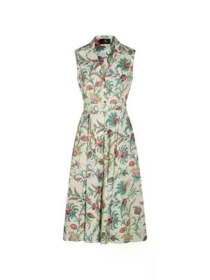 Etro Floral V-neck Midi Dress