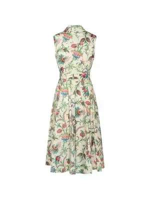 Etro Floral V-neck Midi Dress