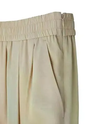 RECTO Pleated Trousers With Elasticated Cuffs